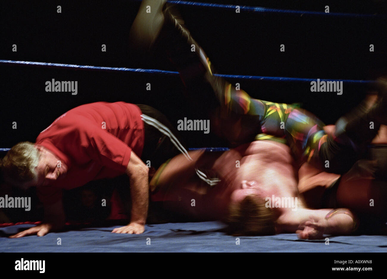 England, UK. Professional wrestling at the Pavilion Theatre in Worthing ...