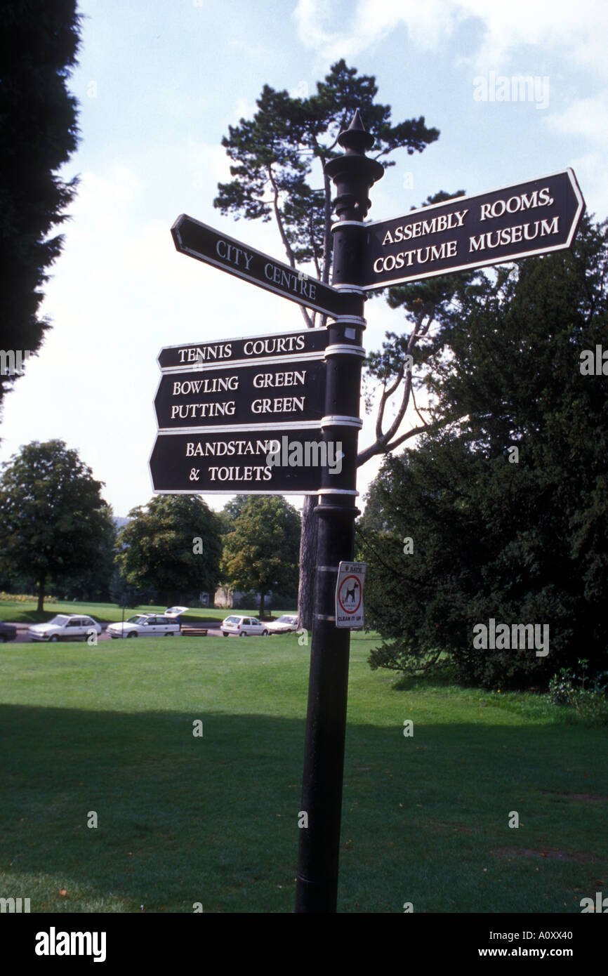 Tourist Signpost in Bath Stock Photo - Alamy