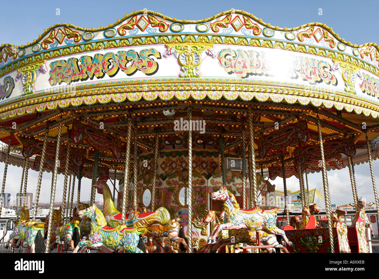 Brighton pier carousel horses hi-res stock photography and images - Alamy