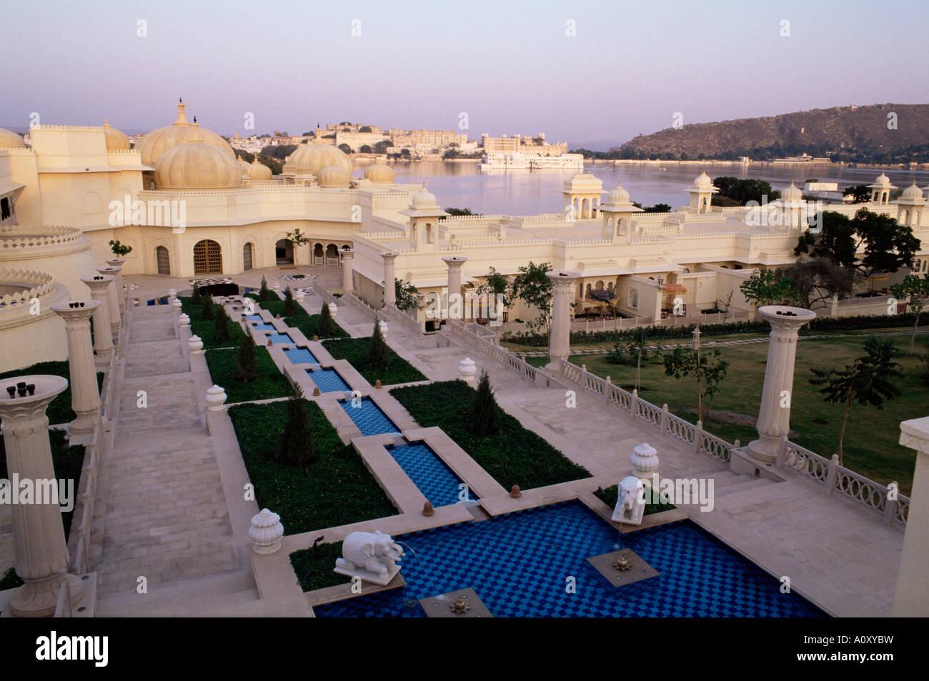 Udai Vilas Oberoi resort hotel Udaipur Lake Udaipur Rajasthan state ...
