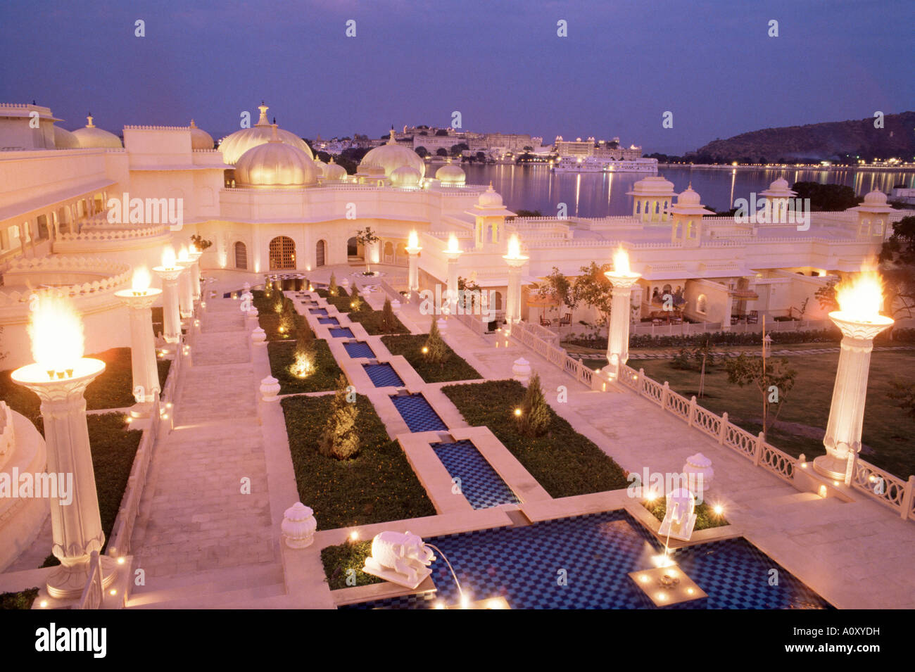 Udai Vilas Oberoi resort hotel Udaipur Lake Udaipur Rajasthan state ...