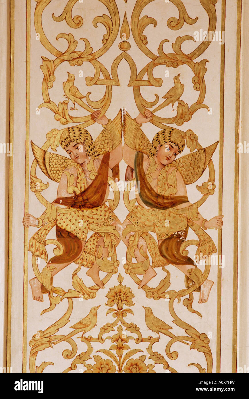 Detail of the gilded Durbar Hall Sirohi Palace Sirohi Southern ...