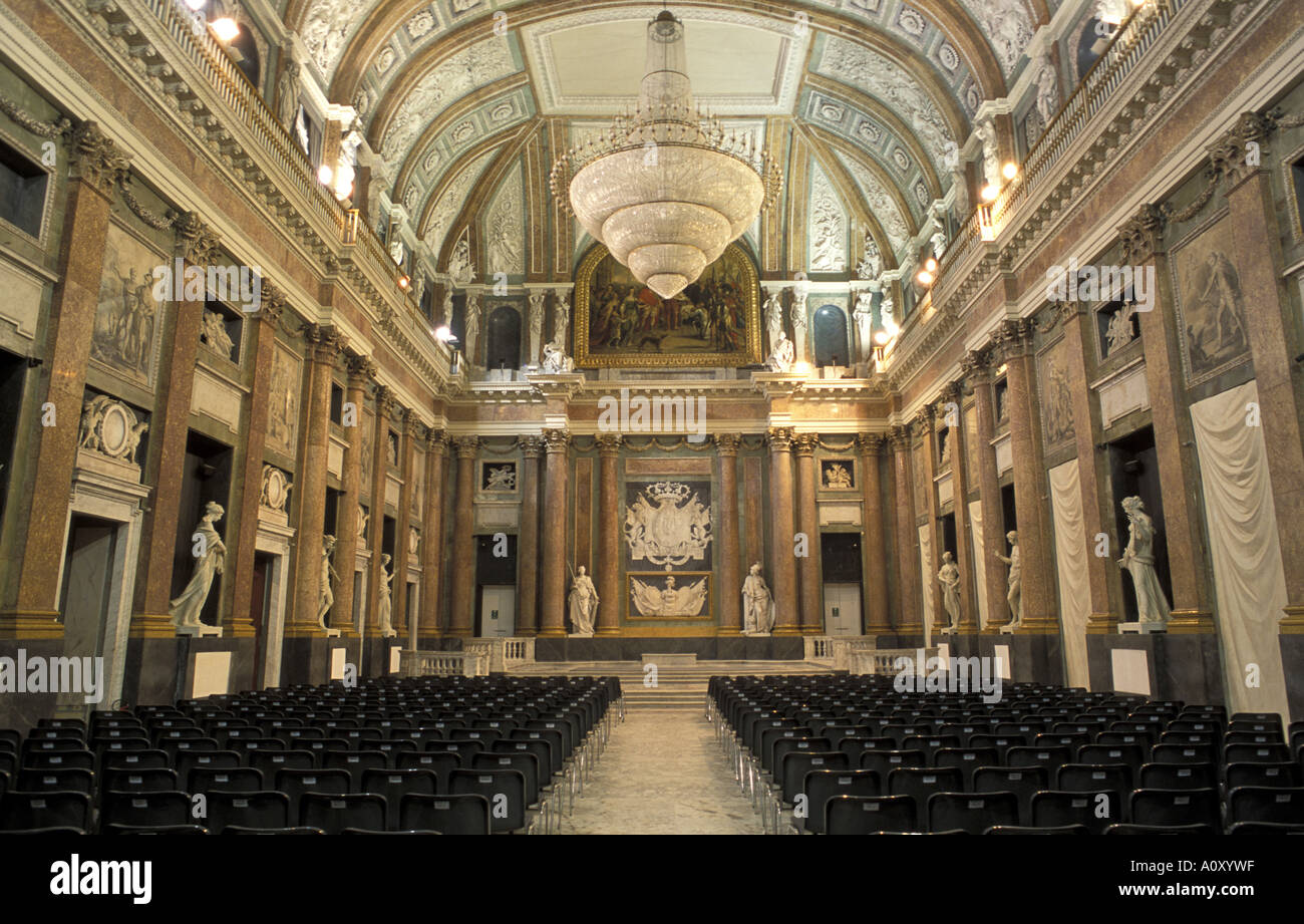 Maggior Consiglio hall Palazzo Ducale Genoa Ligury Italy Stock Photo ...