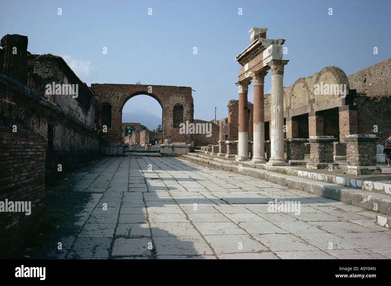 Northeast corner of Forum and Arch of Tiberius Pompeii UNESCO World ...