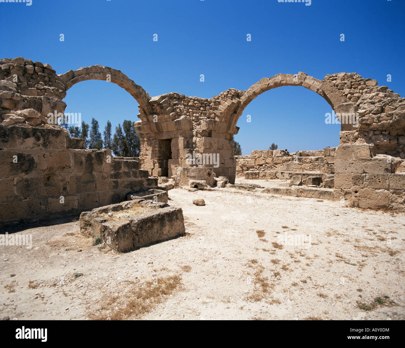 Castle of Saranda Kolones Paphos Cyprus Europe Stock Photo - Alamy
