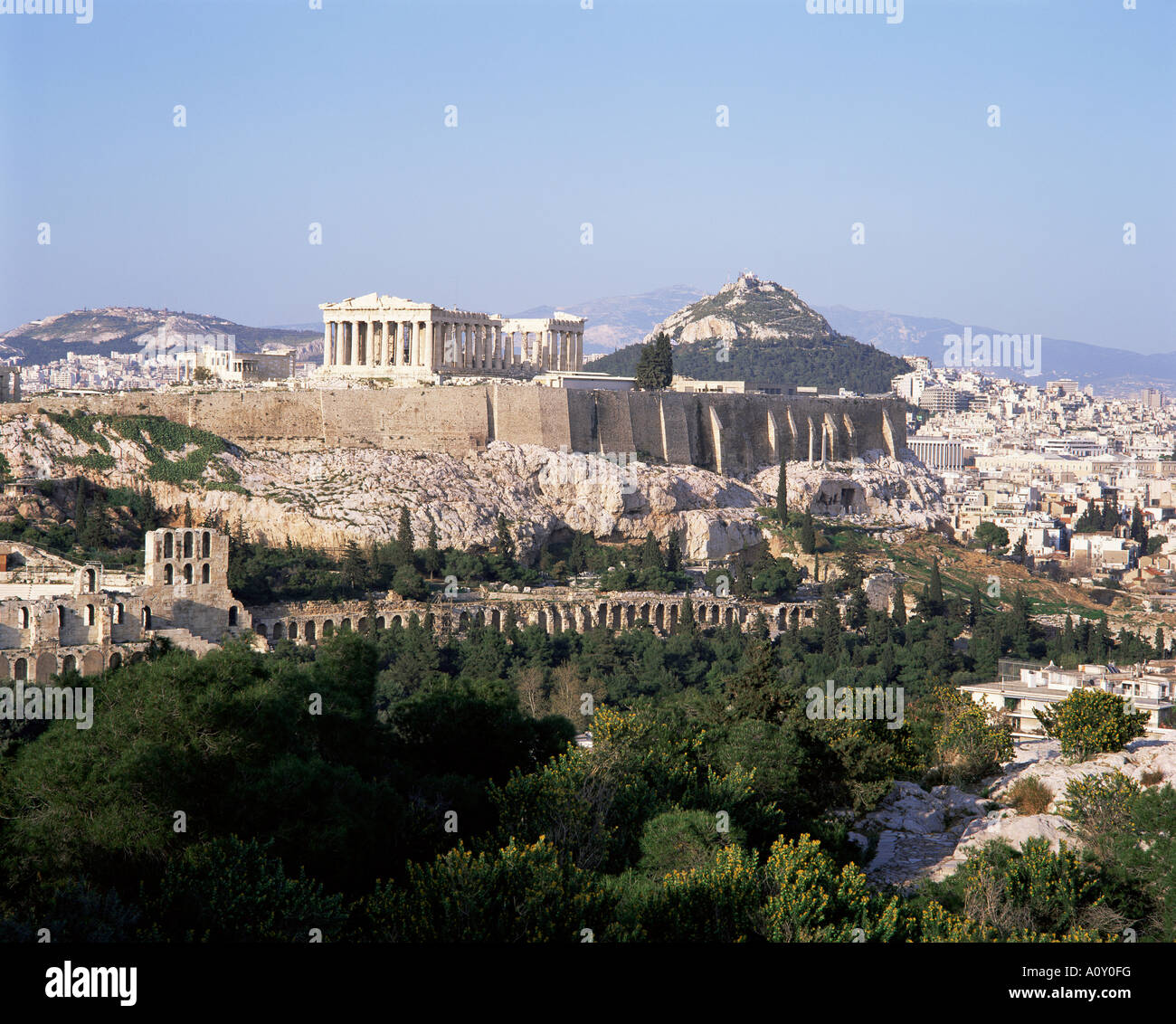 The Acropolis UNESCO World Heritage Site Athens Greece Europe Stock Photo - Alamy