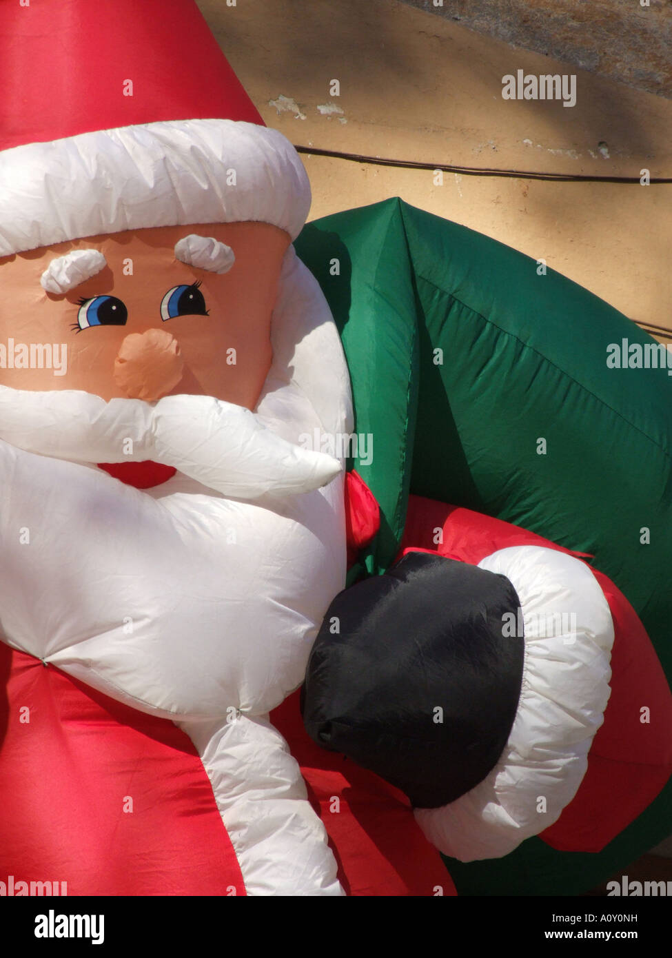 inflatable father christmas in rome Stock Photo - Alamy