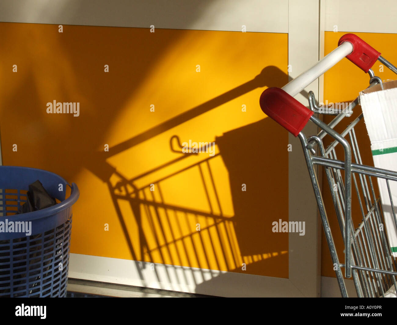 shopping trolley shadow Stock Photo - Alamy