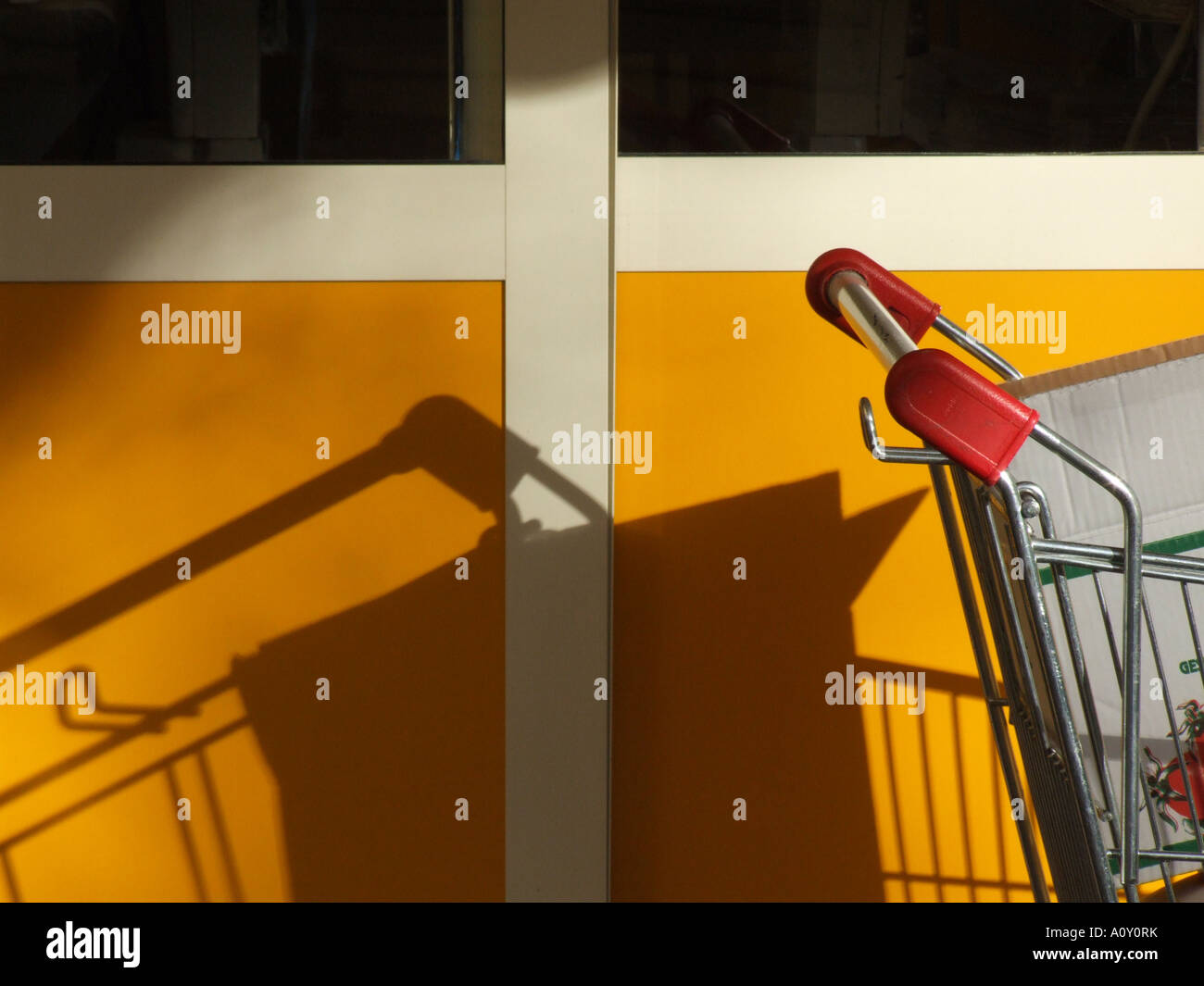 shopping trolley shadow Stock Photo - Alamy