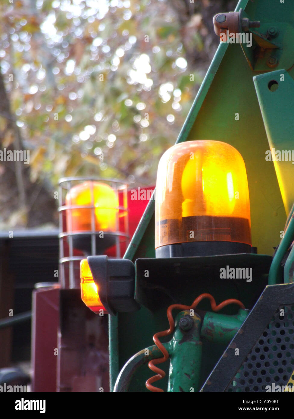 Garbage truck with lights on hi-res stock photography and images - Alamy
