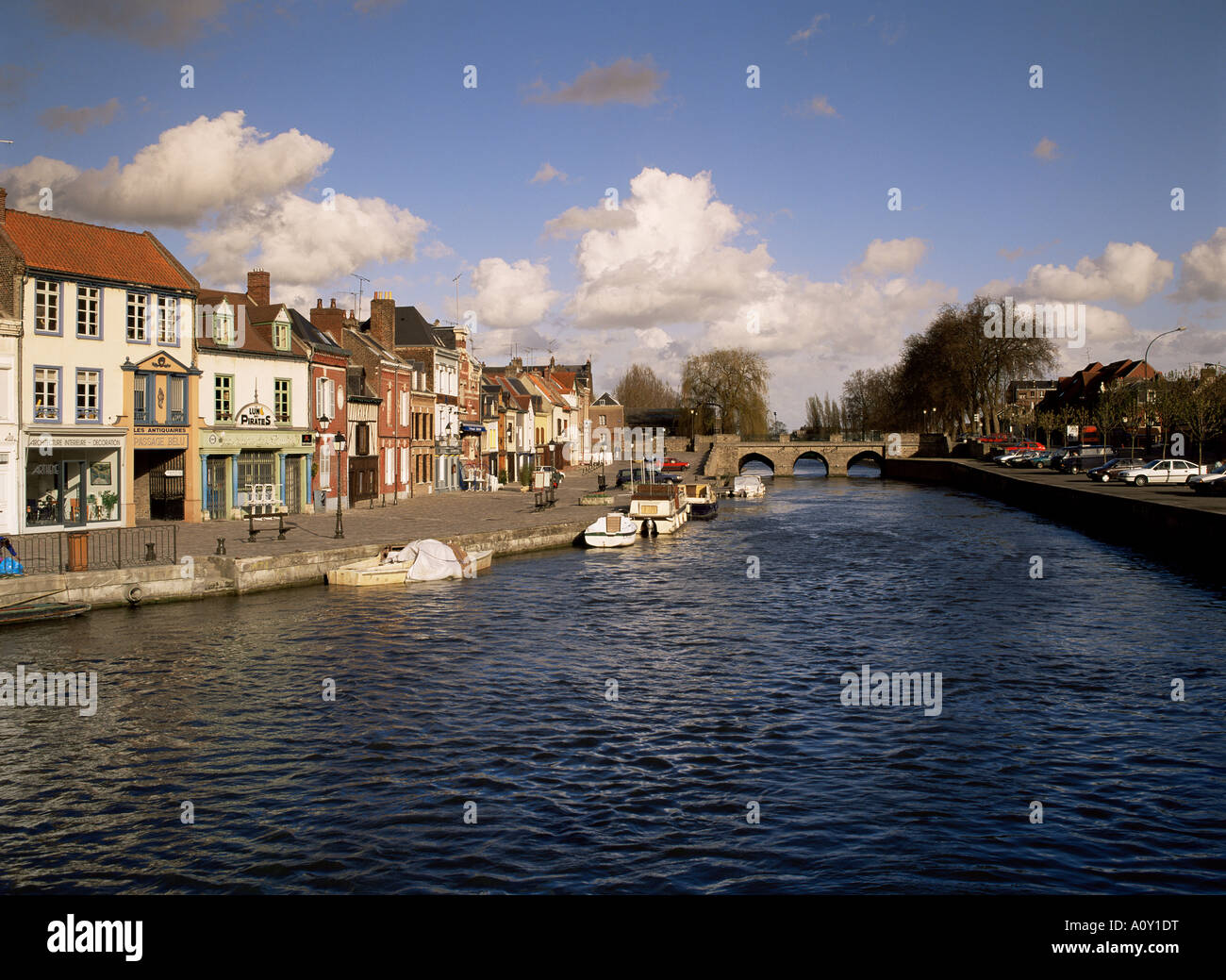 River Somme and town Amiens Somme Picardy France Europe Stock Photo - Alamy
