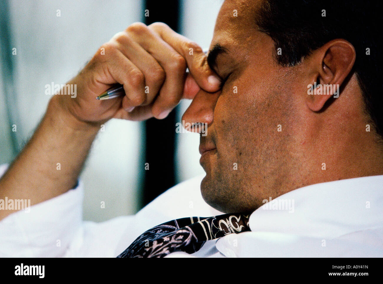 Tired black businessman resting hi-res stock photography and images - Alamy