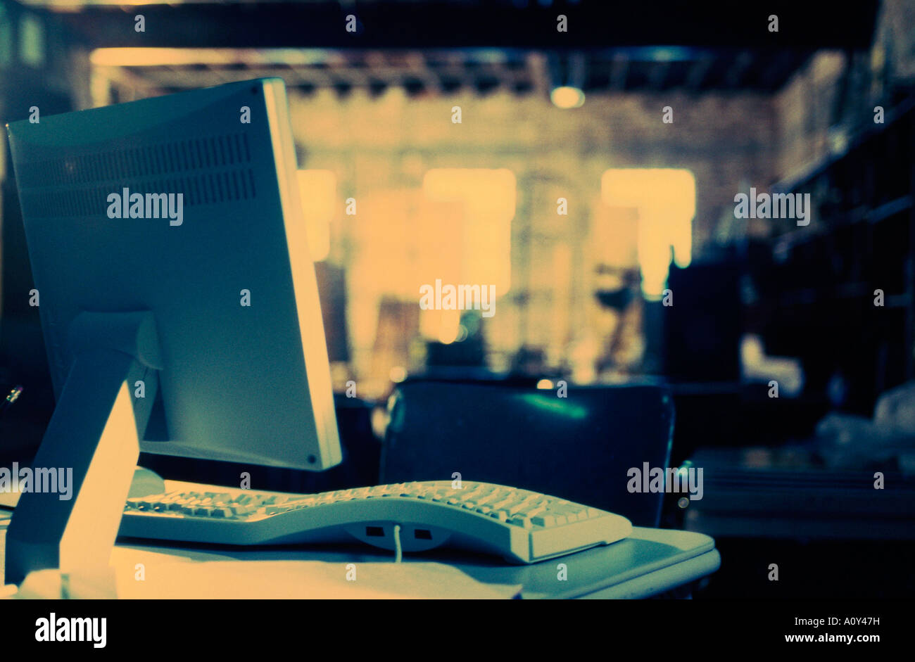 Close-up of a desktop PC on a table Stock Photo - Alamy