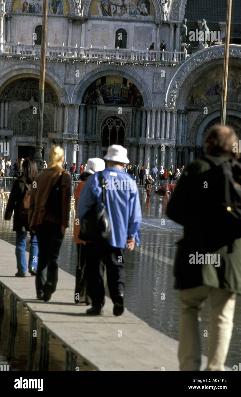 Water at flood level Venice Veneto Italy Stock Photo - Alamy