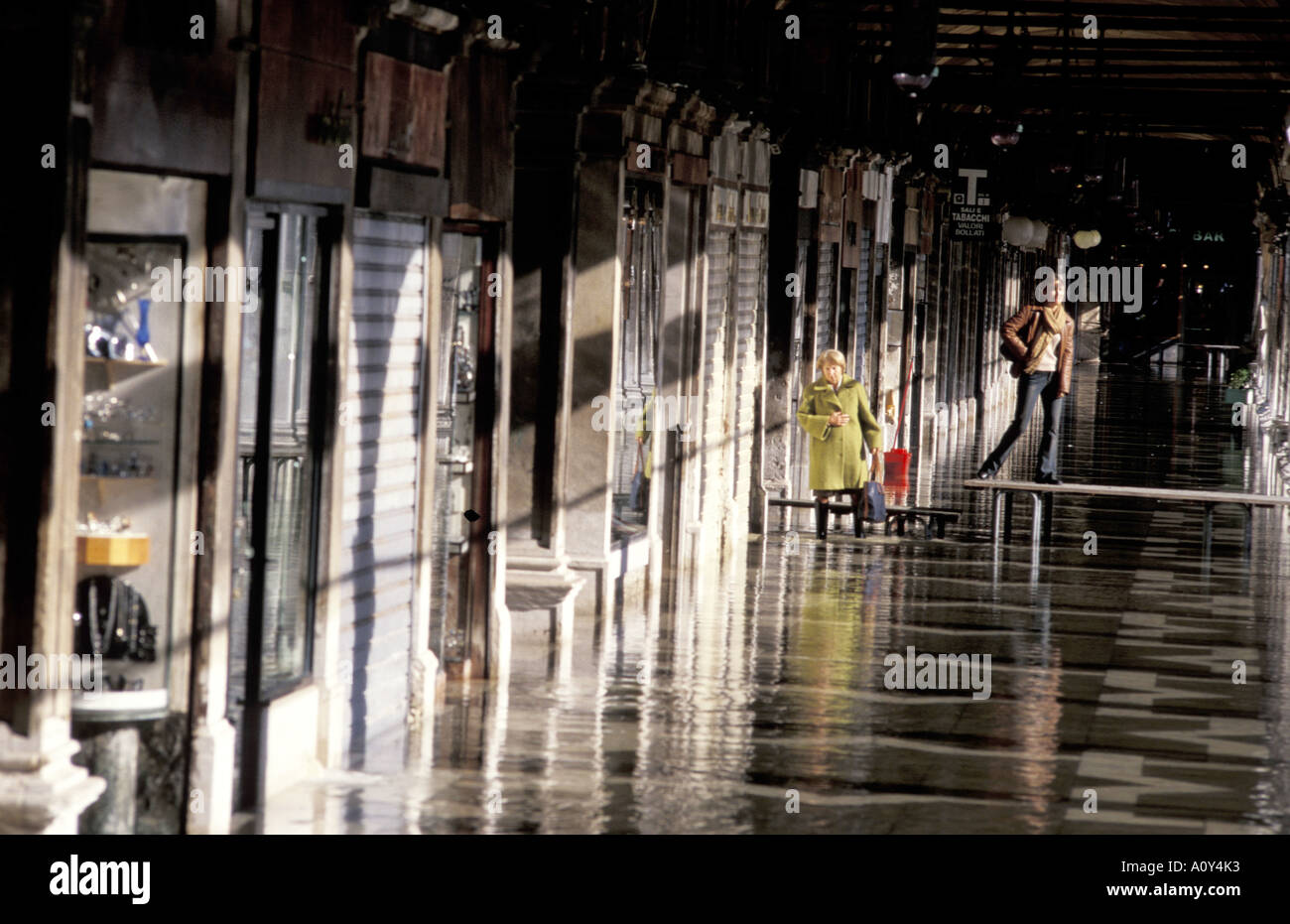 Water at flood level Venice Veneto Italy Stock Photo - Alamy