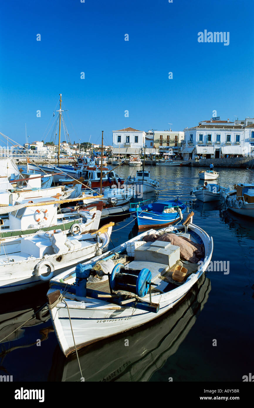The Dapia island of Spetse Greece Europe Stock Photo - Alamy