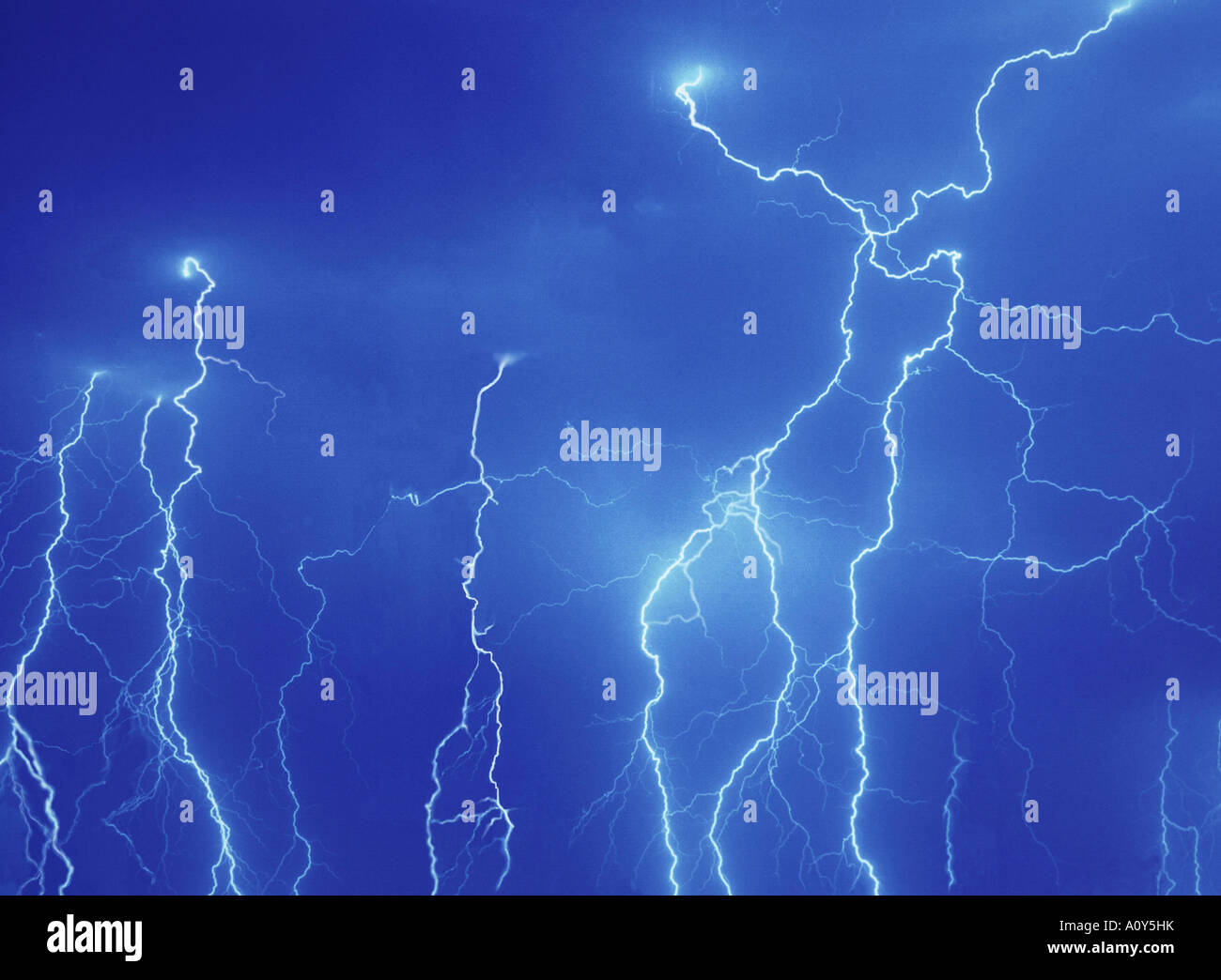 Panoramic view of lightning in the sky Stock Photo - Alamy