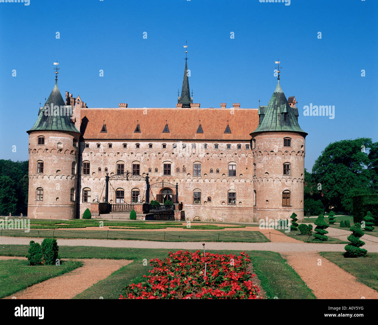 Egeskov castle Denmark Scandinavia Europe Stock Photo - Alamy