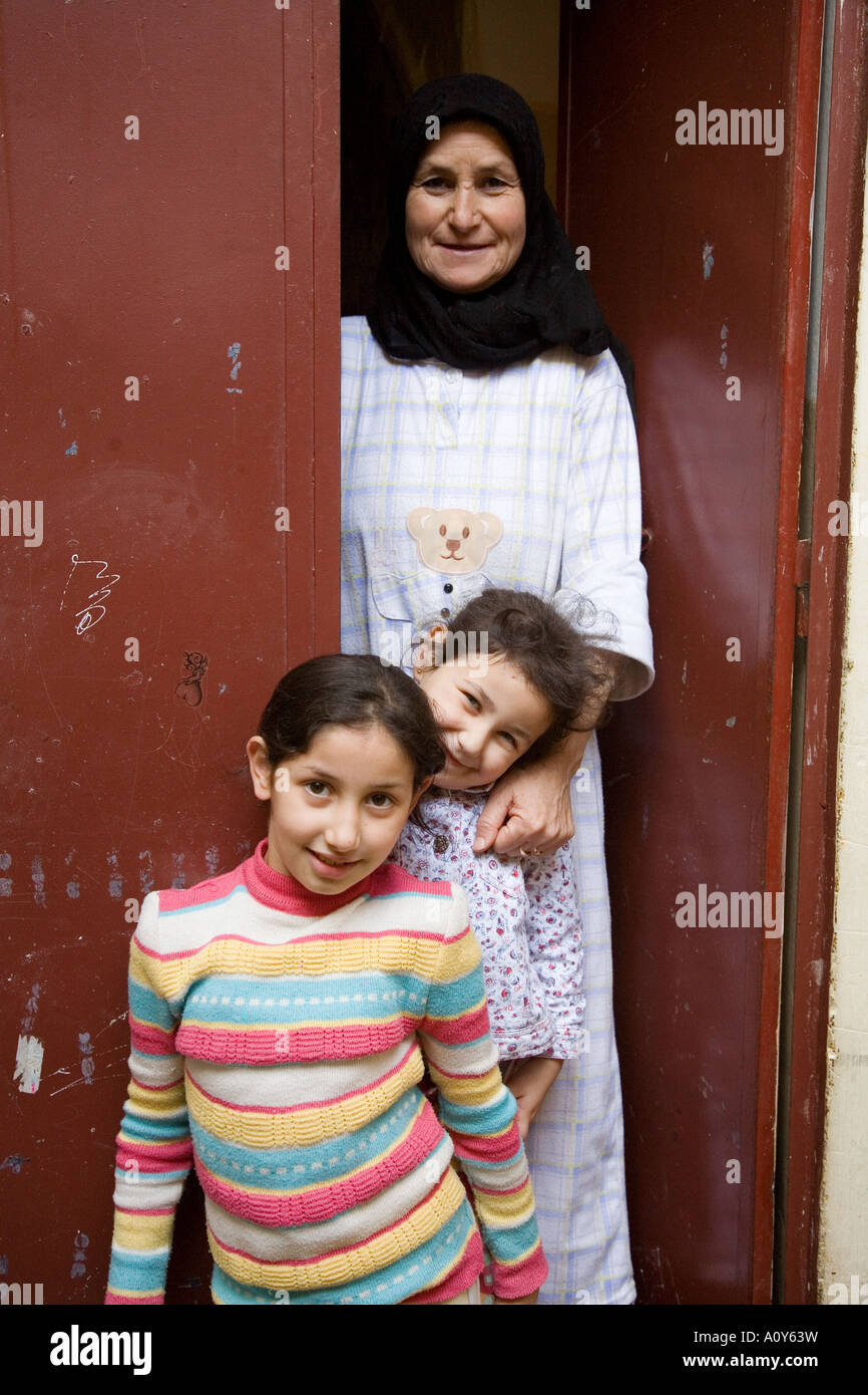 Mother and her childrens in the medina Tangier Morocco Stock Photo - Alamy