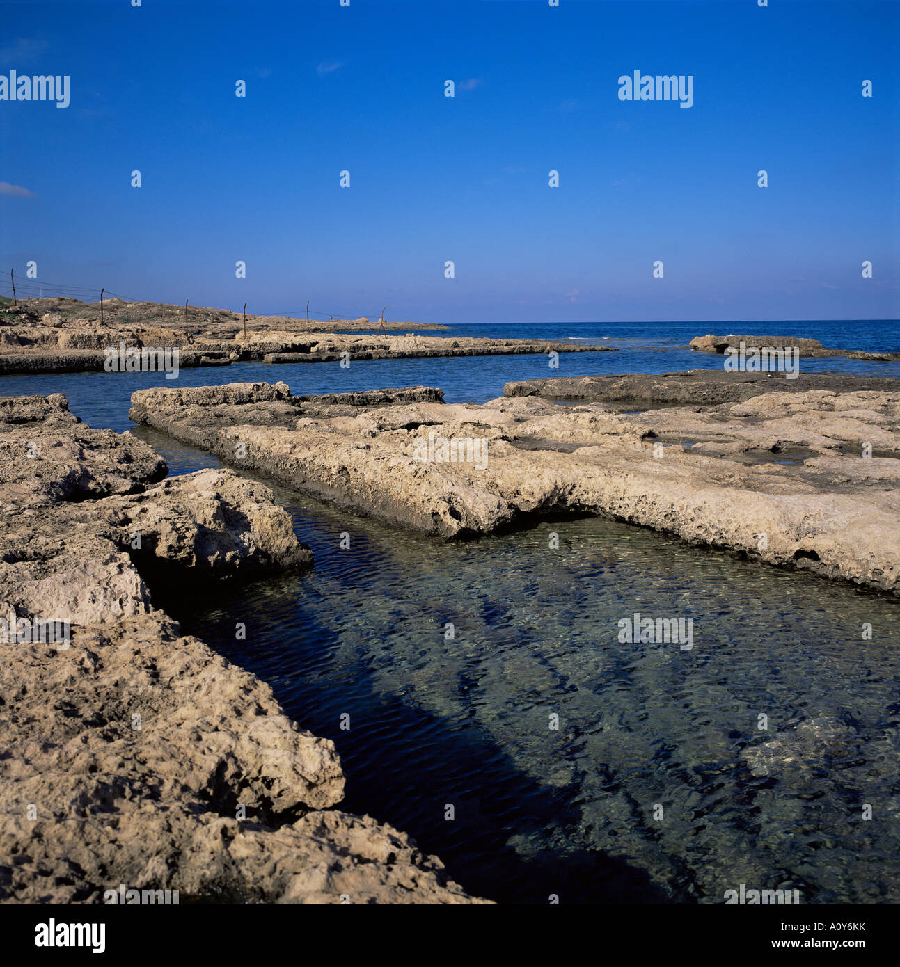 Rectangular tanks cut into rock by Romans to keep fish catch fresh for ...