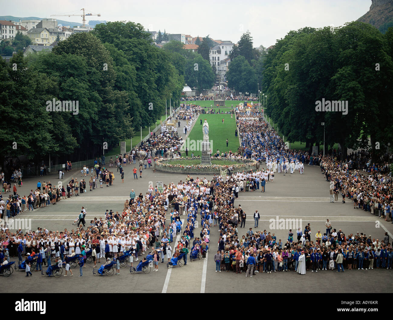 Pilgrimage for blessing of the sick Lourdes Hautes Pyrenees France ...