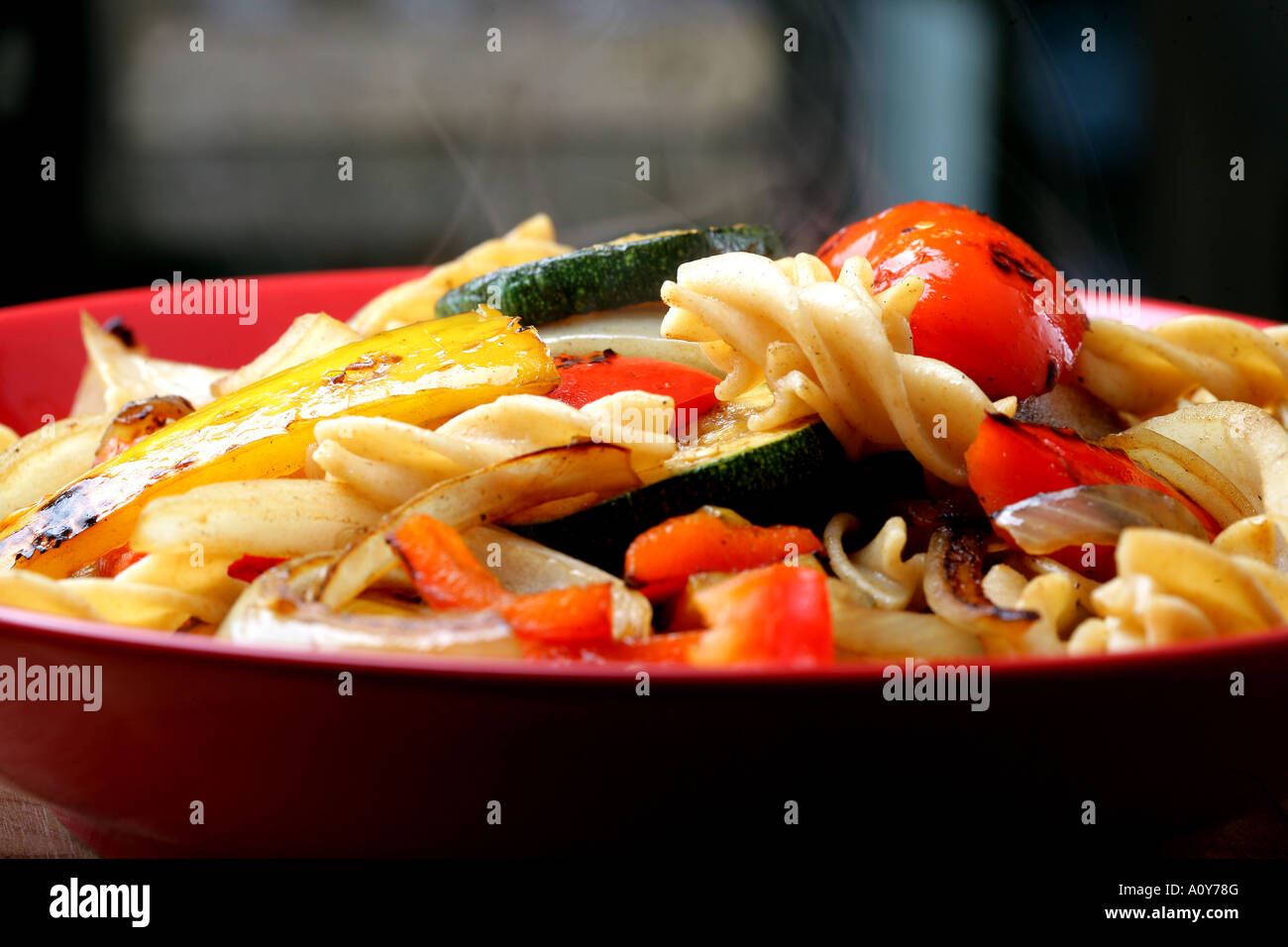 Pasta with Mixed Vegetables Stock Photo - Alamy