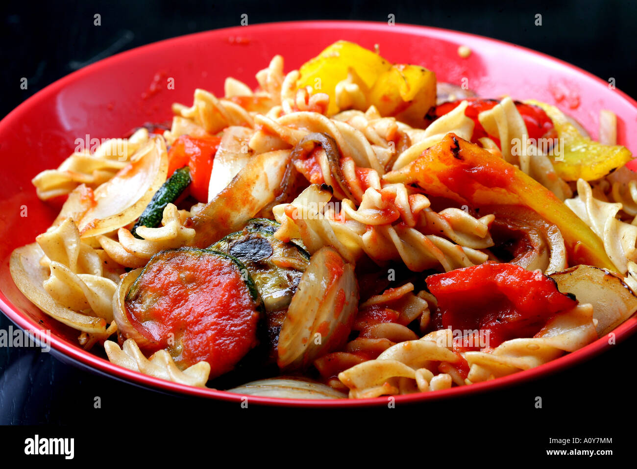 Pasta with Mixed Vegetables Stock Photo - Alamy