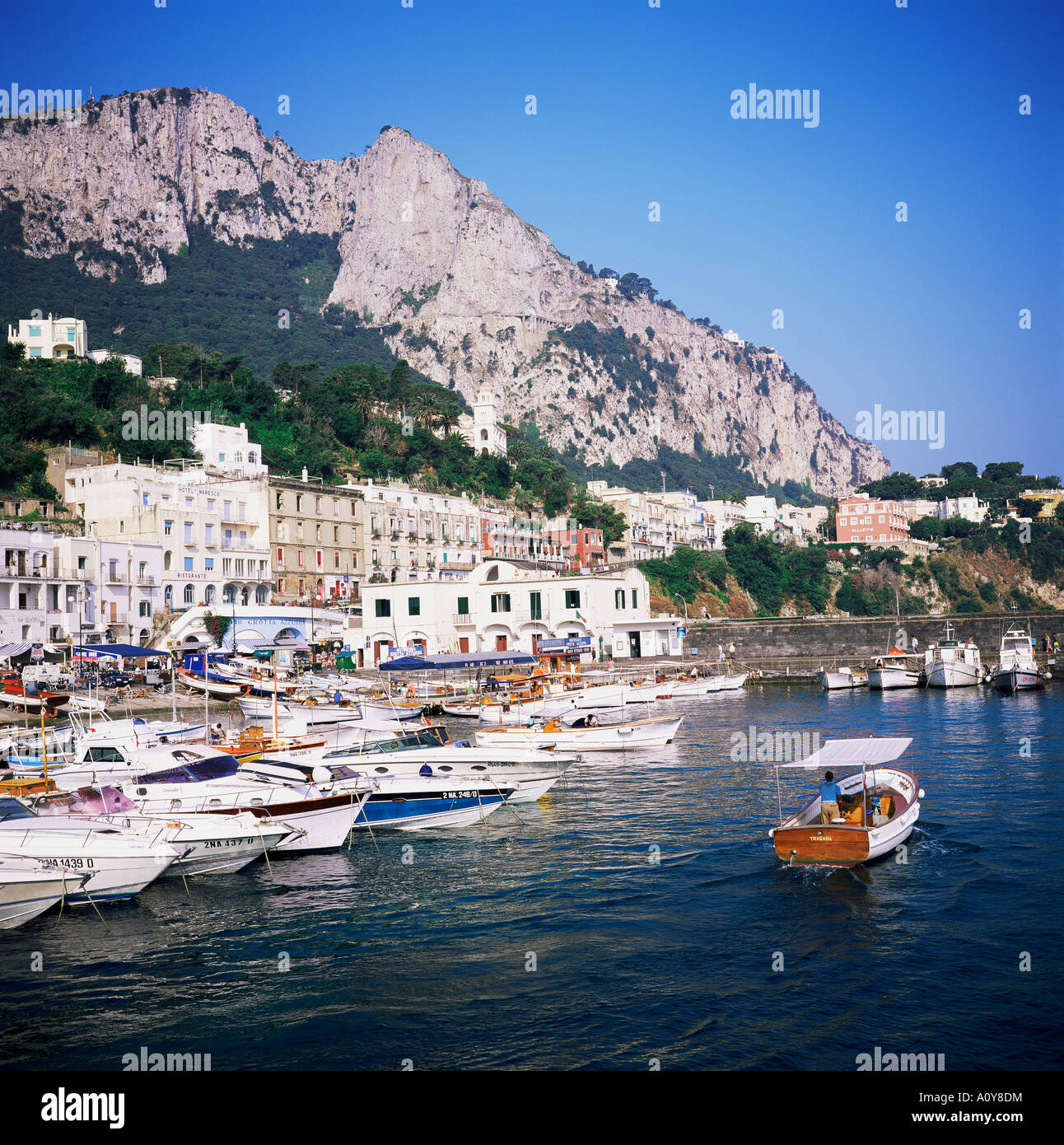 Marina Grande island of Capri Campania Italy Mediterranean Europe Stock ...