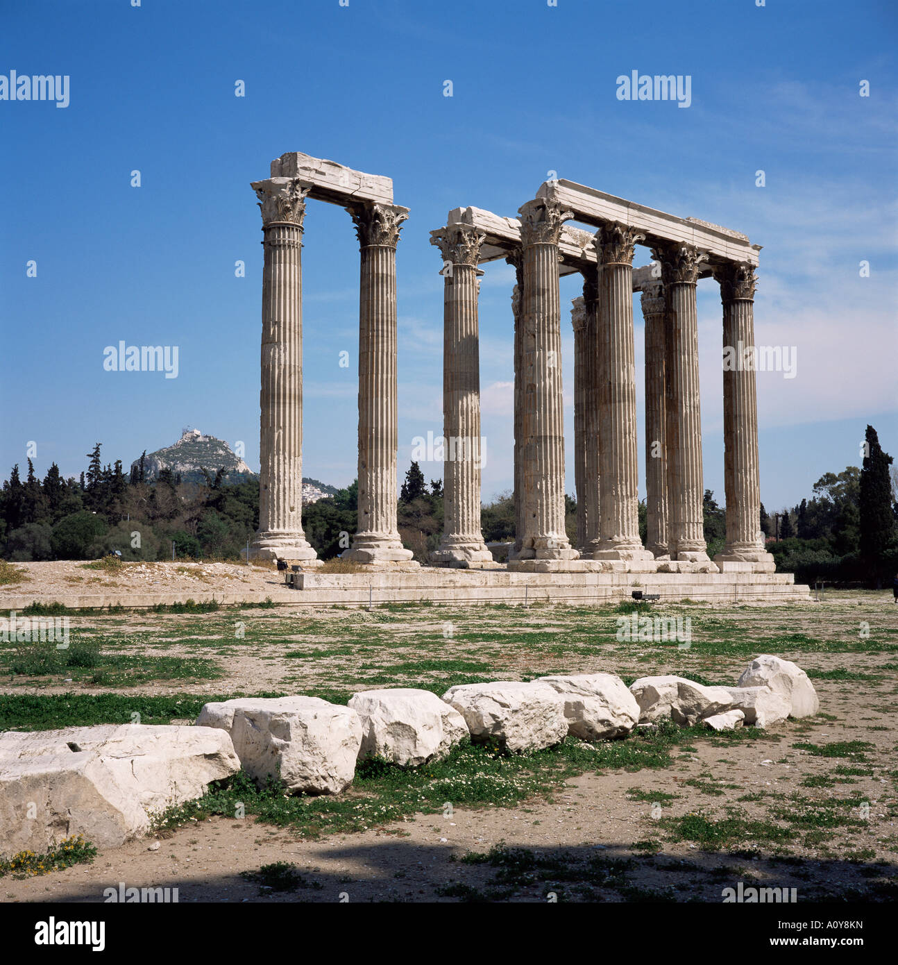 Temple of Olympian Zeus Athens Greece Europe Stock Photo - Alamy