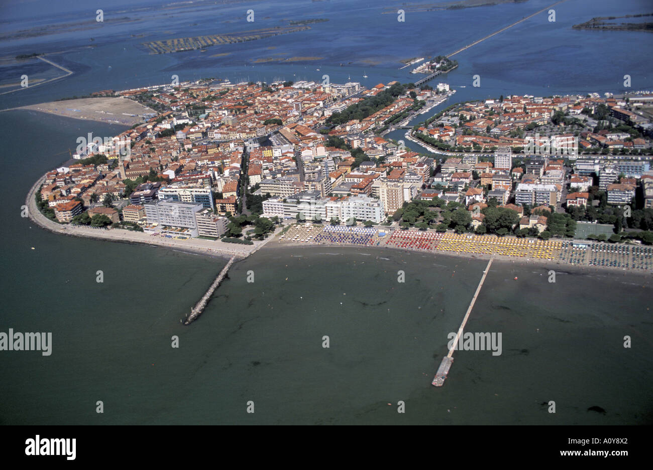 Aerial view Grado Friuli Venezia Giulia Italy Stock Photo - Alamy