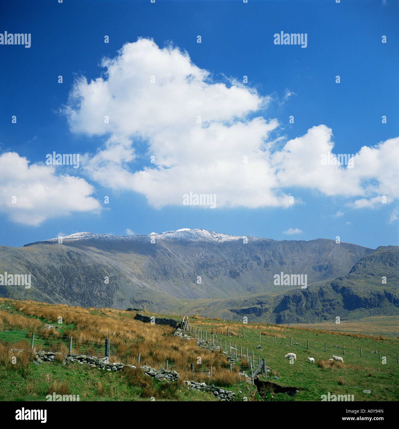 Snowdon from the Ranger Path Gwynedd North Wales Wales United Kingdom ...