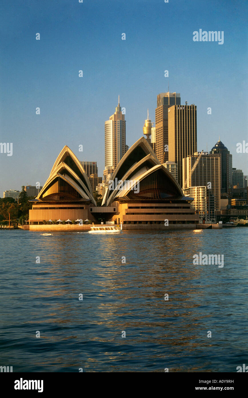 The sun shines on the harbour water in this view of the Sydney opera ...