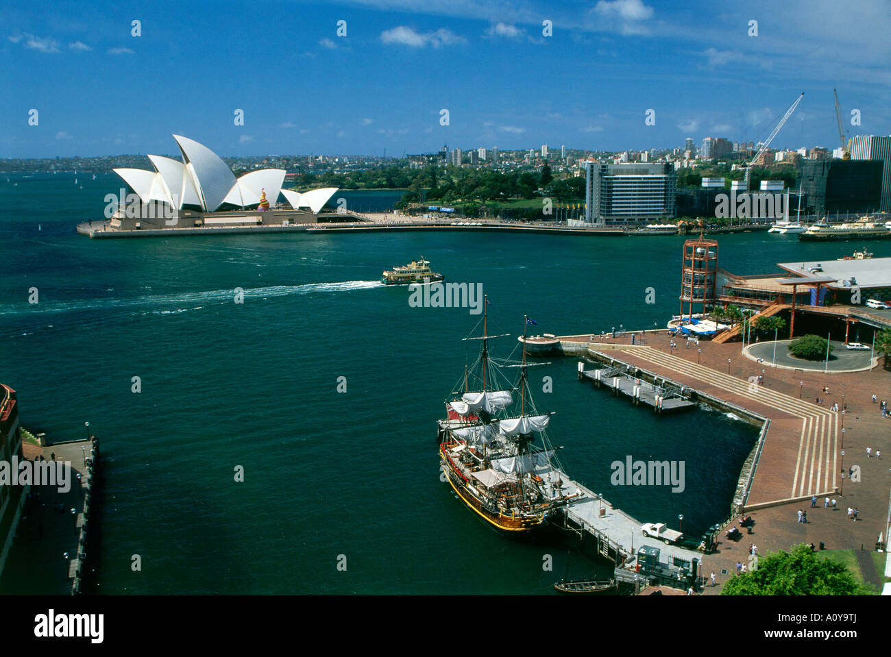 A view of the Sydney Opera House seen from the walkway of Harbour ...