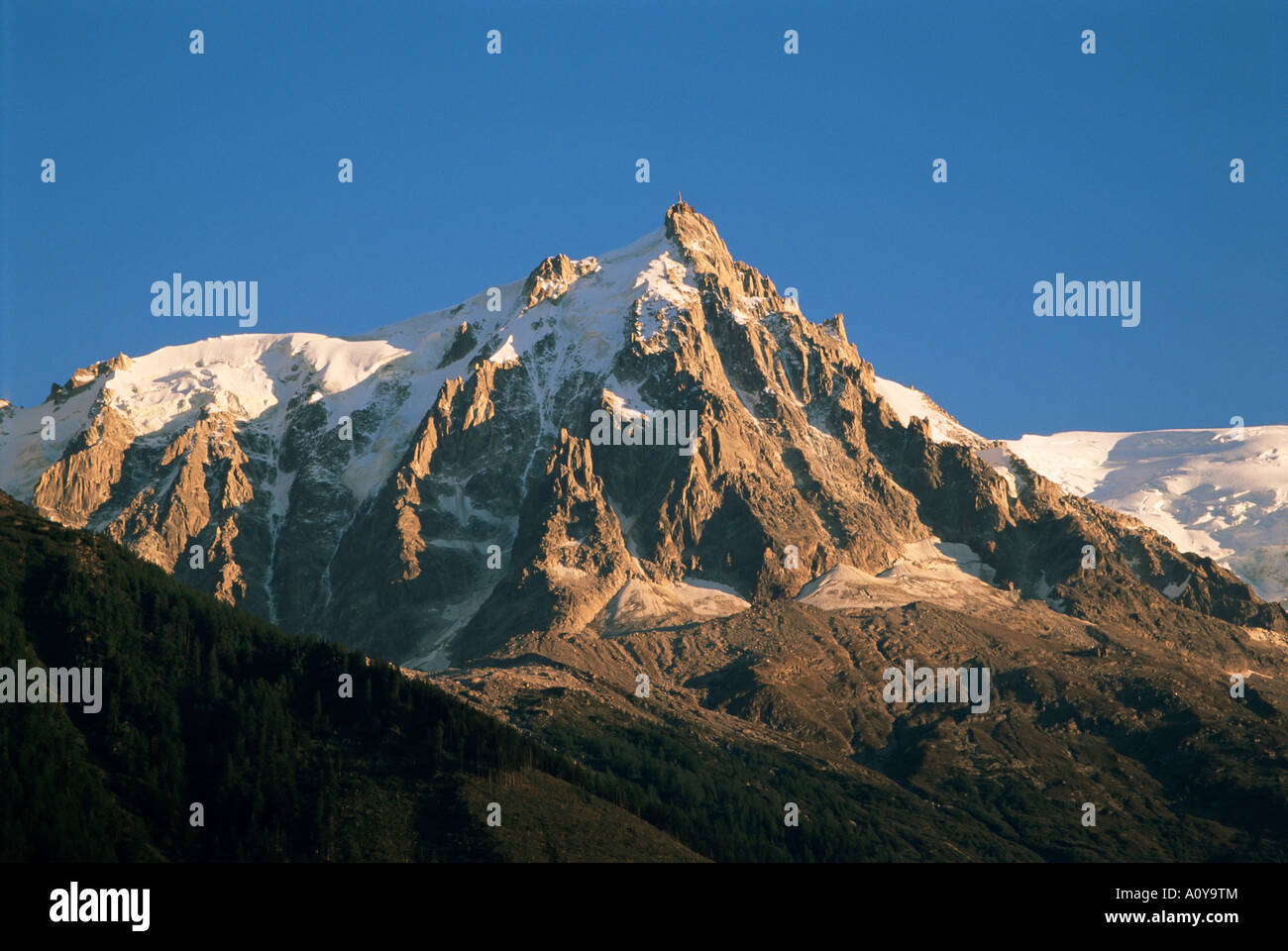 Mont Blanc Range near Chamonix Haute Savoie French Alps France Europe ...