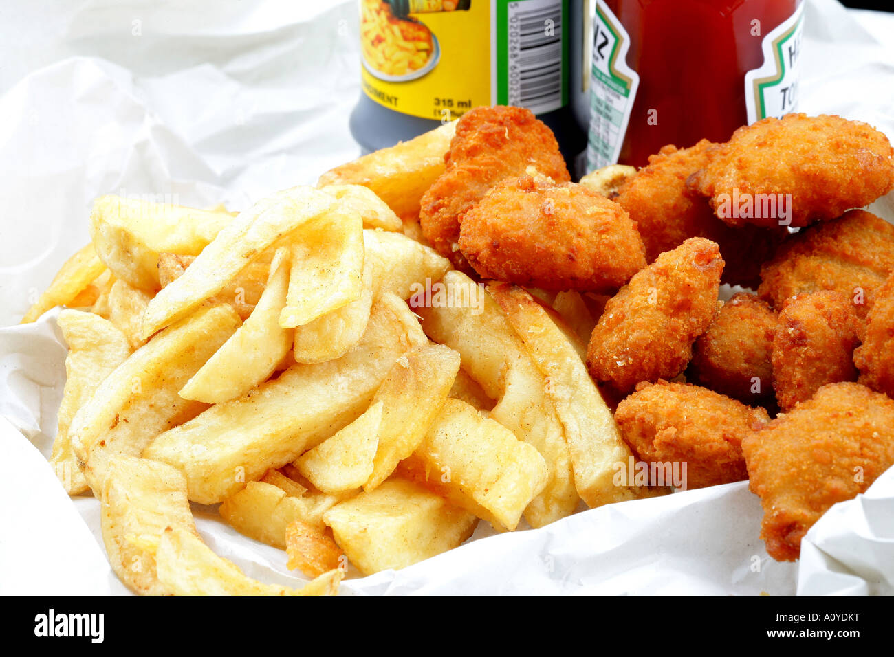 Scampi and Chips Stock Photo - Alamy