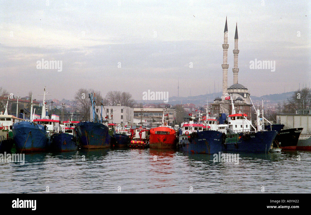 Boats Port Istanbul 1 Stock Photo - Alamy