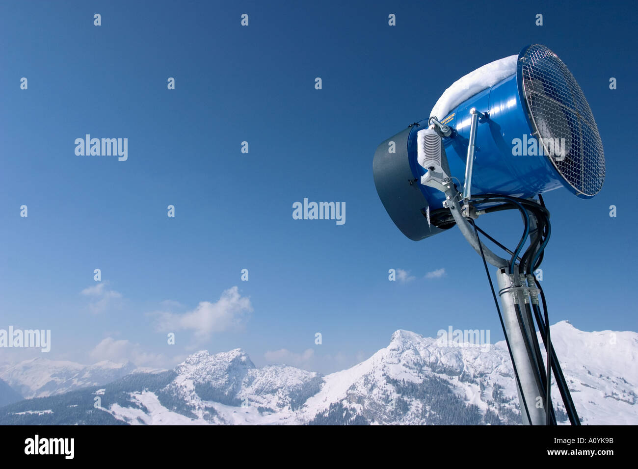 snow cannon ski Stock Photo - Alamy