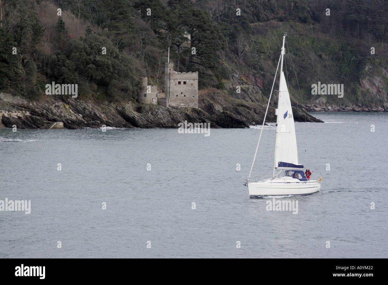 Devon England UK Dartmouth Castle View from castle river Dart Sailing ...
