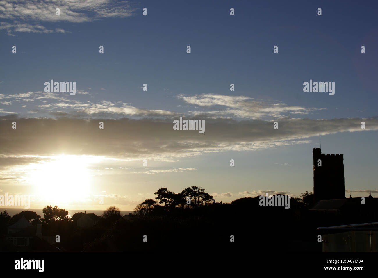 Devon England UK Church Tower Stock Photo - Alamy