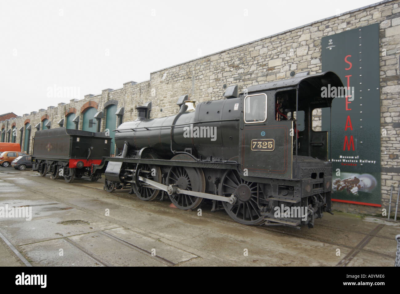 Swindon Railway Railroad works Wiltshire UK car being transferrered ...
