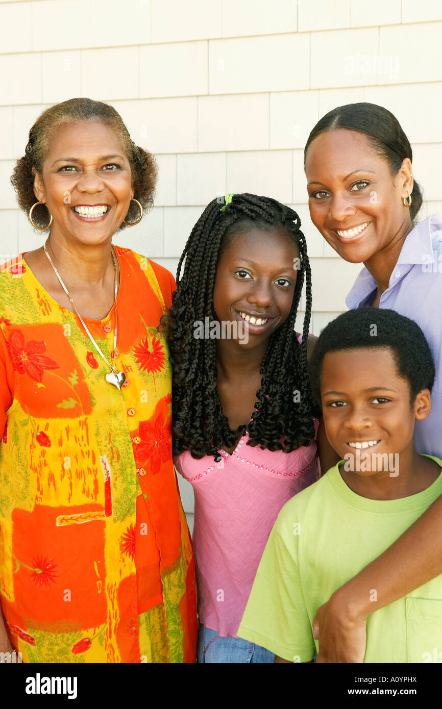 African family smiling together Stock Photo - Alamy