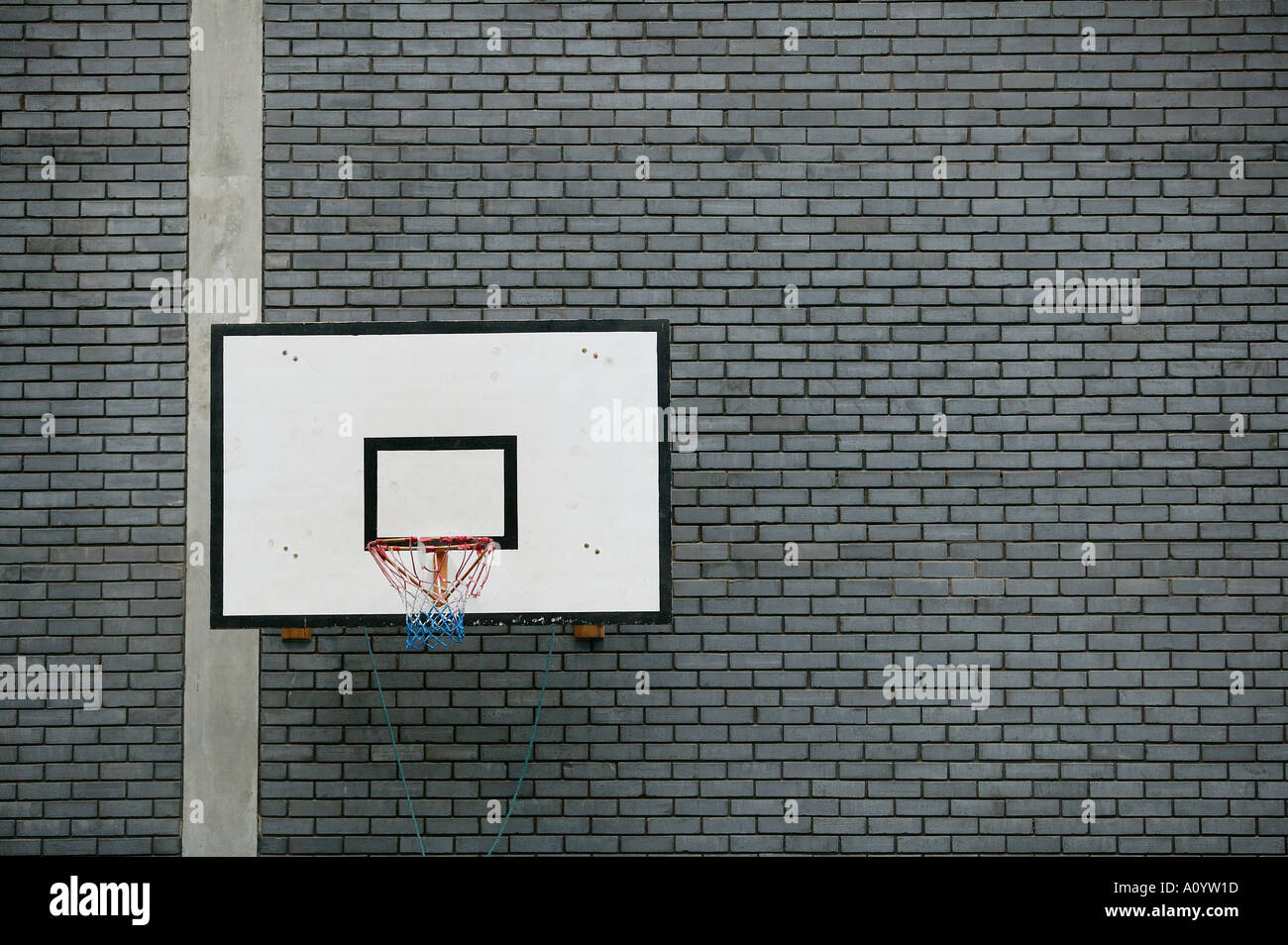 Basketball net in a sports hall Stock Photo - Alamy