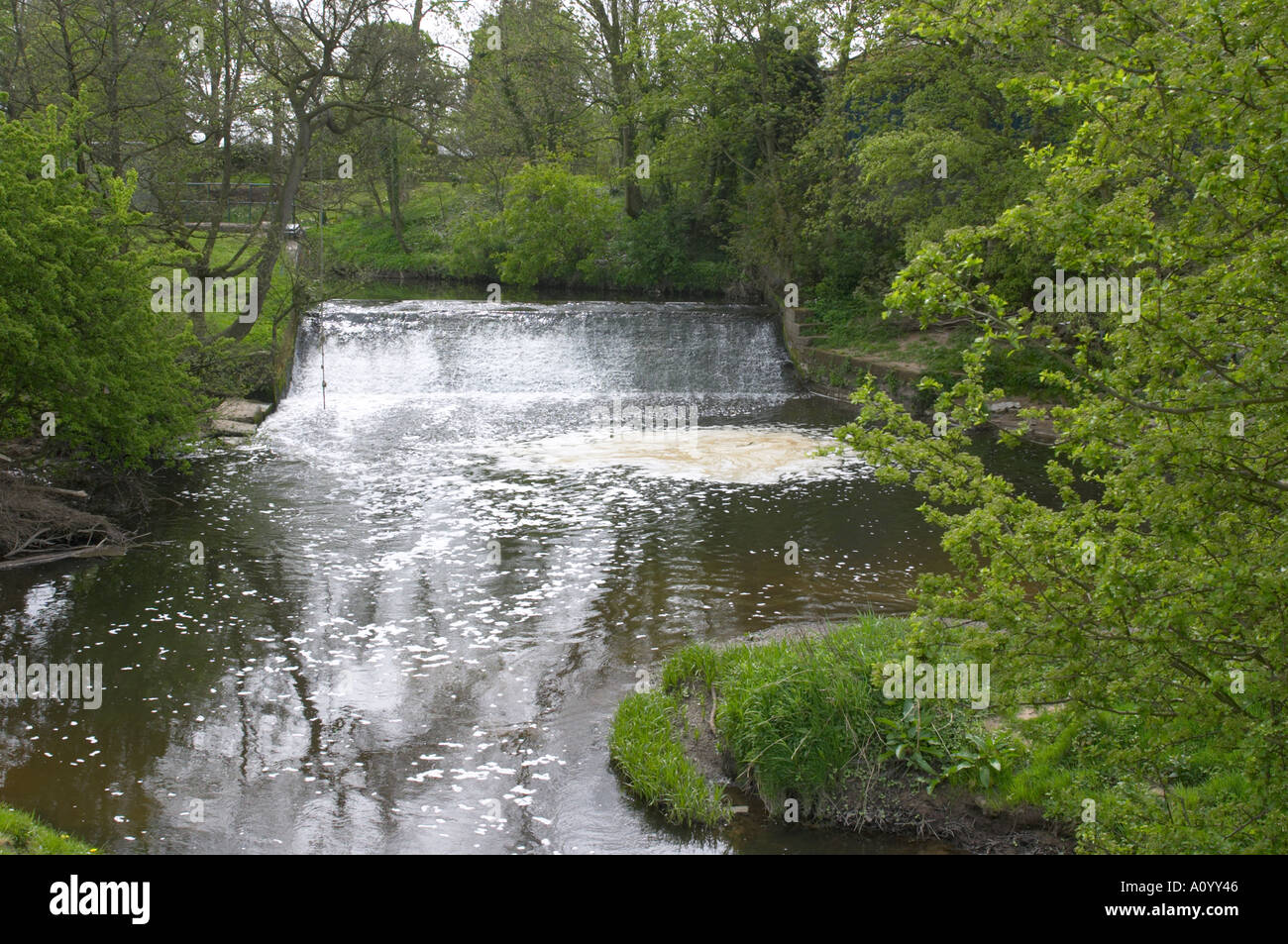 Weir on River Yarrow Lancashire England Stock Photo - Alamy