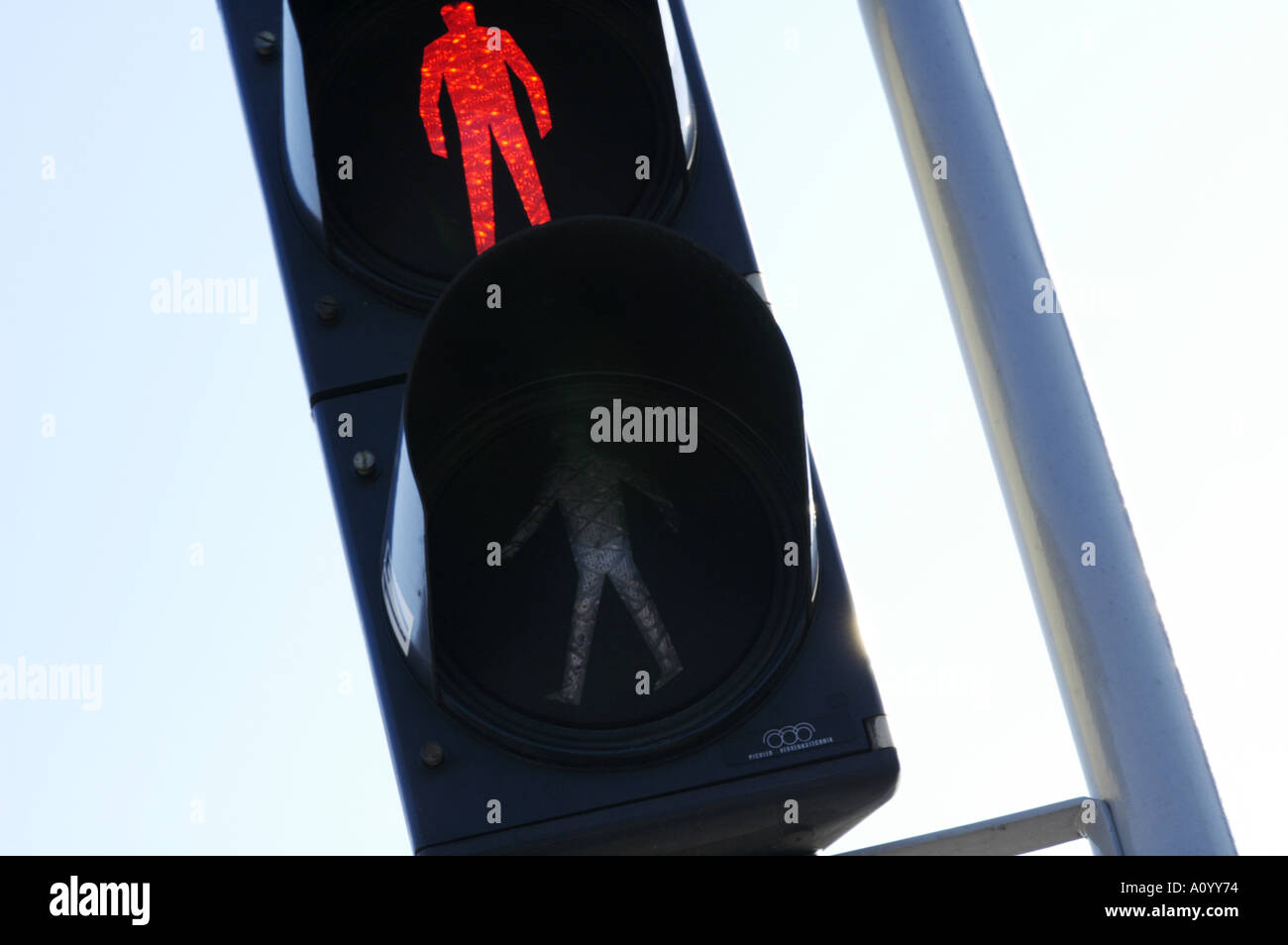red pedestrian light Stock Photo - Alamy