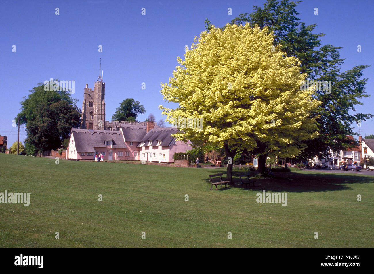 The village of Cavendish Suffolk England Stock Photo - Alamy