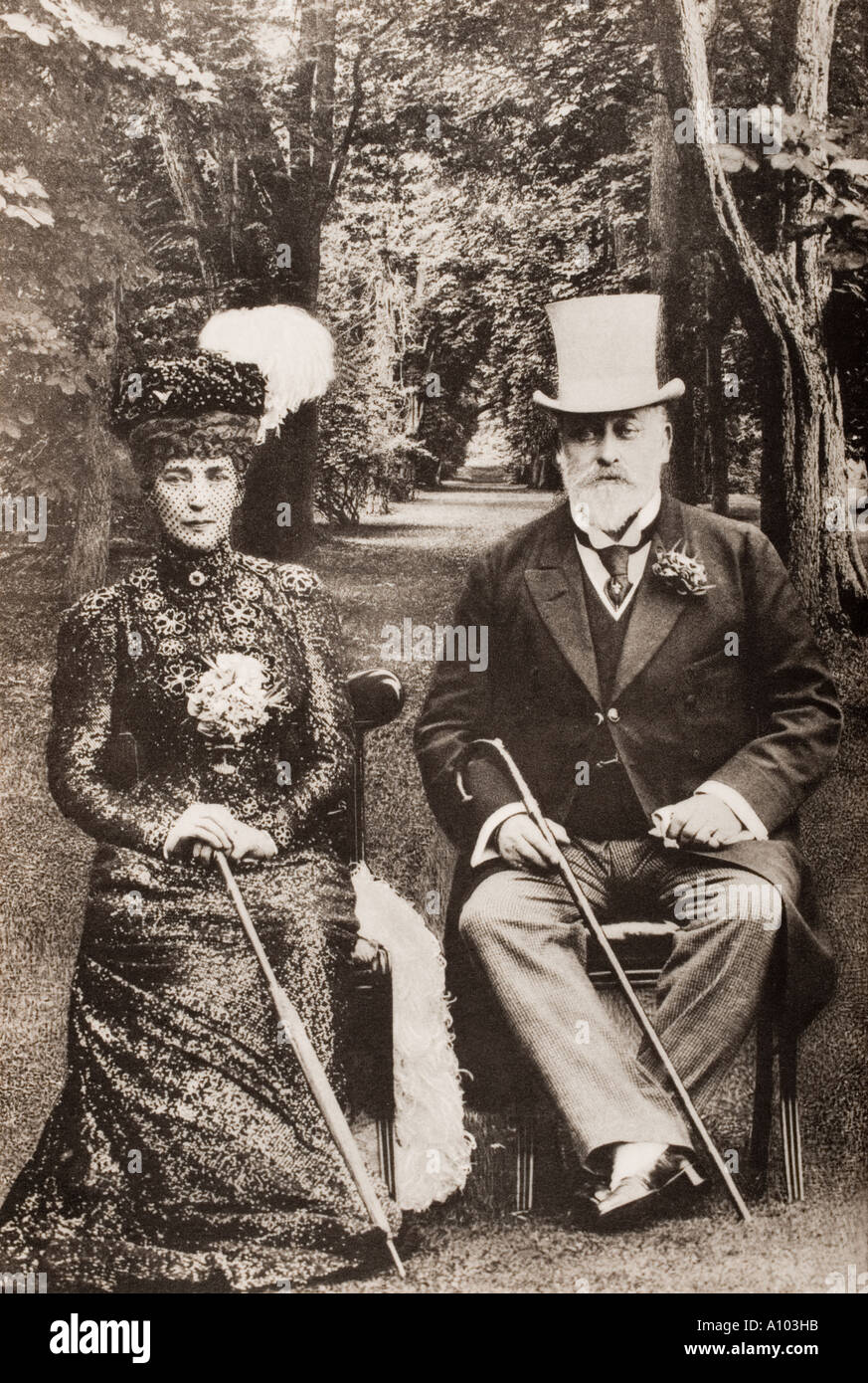 Their Majesties King Edward VII, 1841 - 1910 and Queen Alexandra, 1844 ...
