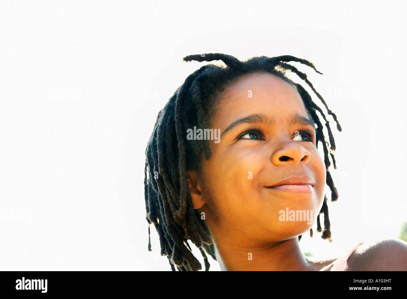 Young African girl smiling Stock Photo - Alamy