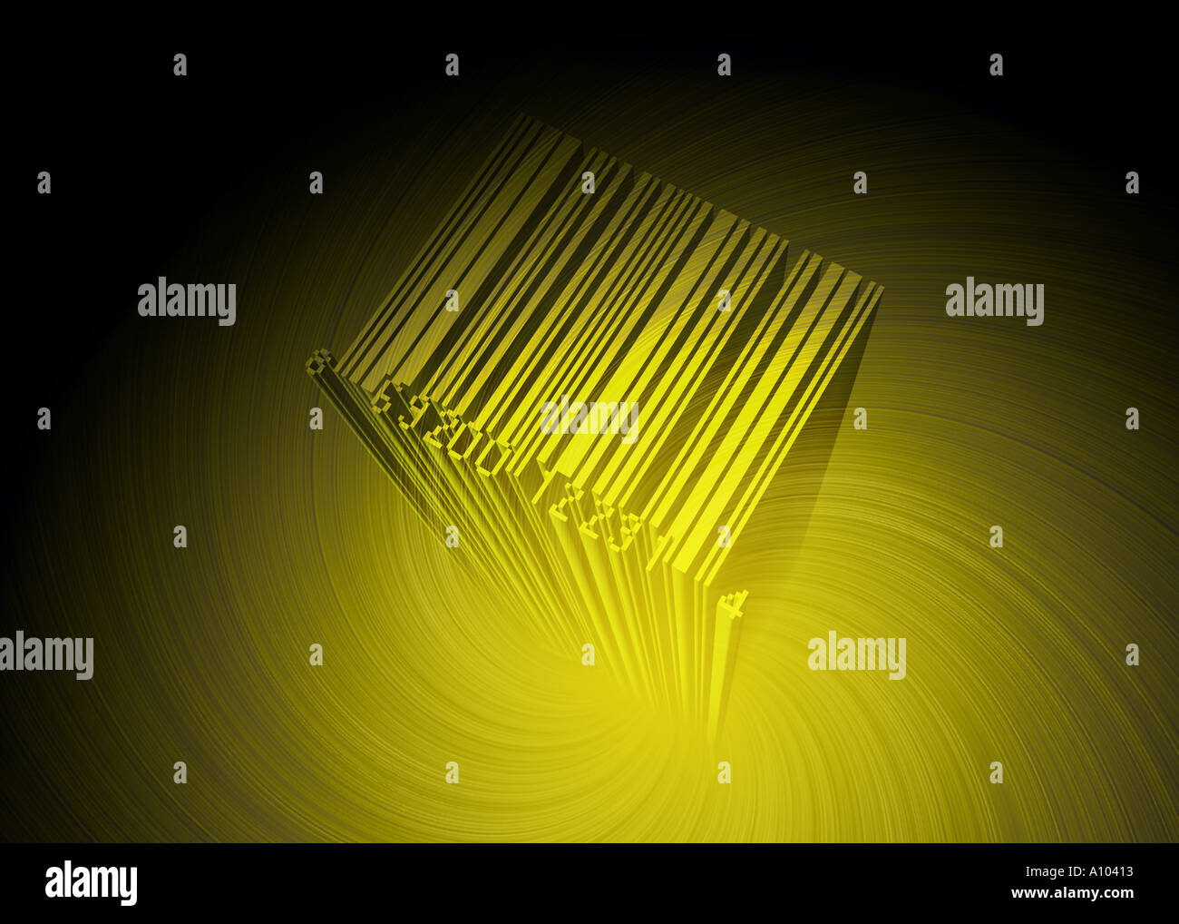 Golden barcode over golden glow Stock Photo - Alamy