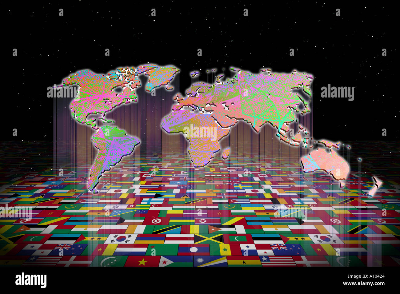 Eclectic World Map High Resolution Stock Photography and Images - Alamy