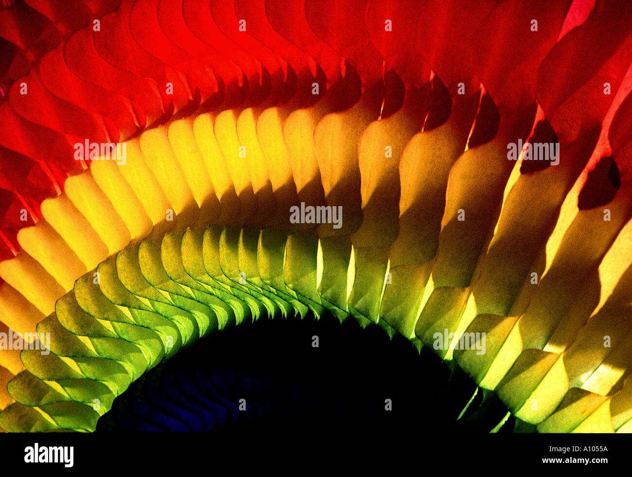 Paper rainbow fan Stock Photo - Alamy